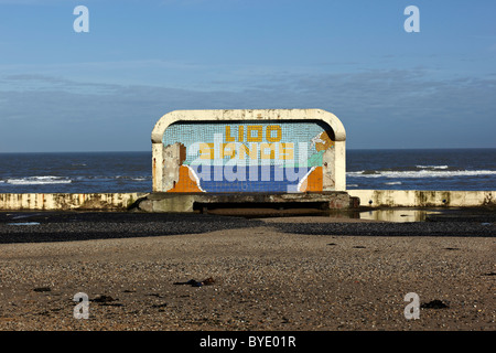 Lido Sands, Margate, Kent, UK. Now derelict. Art Deco building ...
