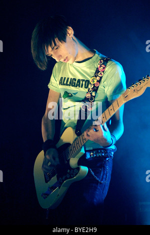 Gordon Moakes of Bloc Party performing live at HMV on Oxford Street ...