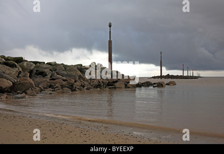A view of the sea defences at Sea Palling, Norfolk Stock Photo - Alamy
