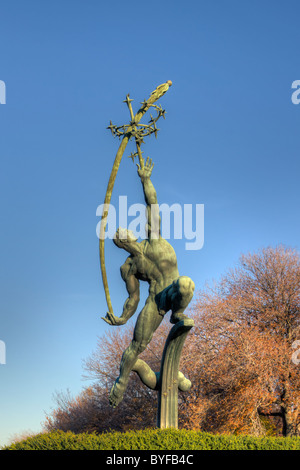 The "Rocket Thrower" by Donald De Lue commissioned for the 1964 Worlds ...