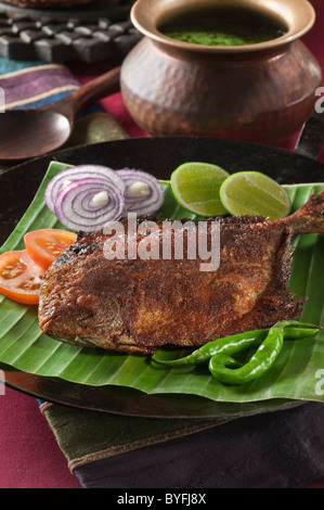 Pomfret recheado Spiced stuffed pomfret fish Goa Food Stock Photo - Alamy