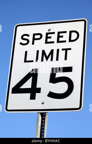 45 Speed limit sign in Florida Keys, USA Stock Photo - Alamy