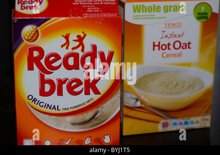 Breakfast oat cereals, Ready break and Tesco own brand, Hot oats Stock ...