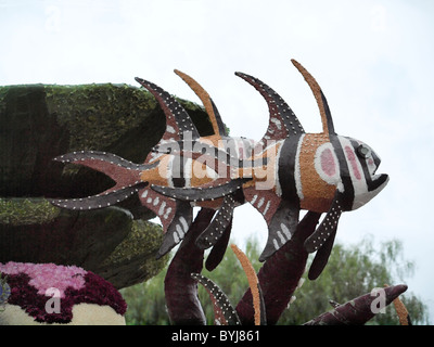 Detail of a 2011 Rose Parade Float. "Pac-Man's 30th Anniversary Party ...