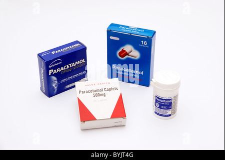 generic brand pack of paracetamol caplets Stock Photo - Alamy