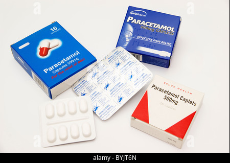 generic brand pack of paracetamol caplets Stock Photo - Alamy