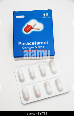 generic brand pack of paracetamol caplets Stock Photo - Alamy