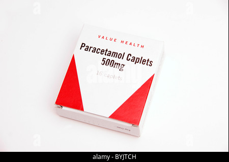 generic brand pack of paracetamol caplets Stock Photo - Alamy