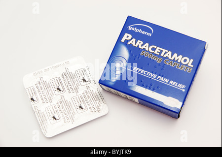 generic brand pack of paracetamol caplets Stock Photo - Alamy