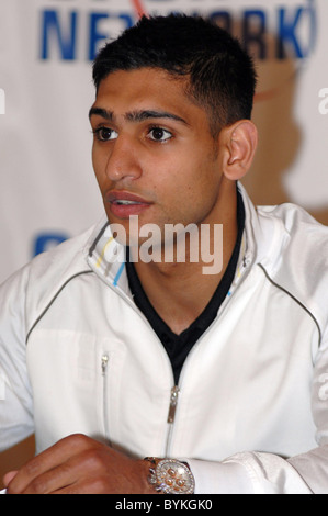 Amir Khan at a press conference for young british boxers at the ...