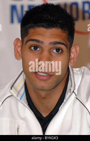 Amir Khan at a press conference for young british boxers at the ...