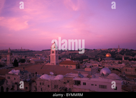 Israel, Jerusalem, Old City, Ancient ruins in The Jewish Quarter Stock ...