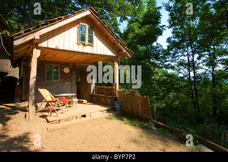 Serbian traditional architecture, interiors and exteriors of a wooden ...