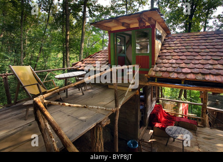 Serbian traditional architecture, interiors and exteriors of a wooden ...