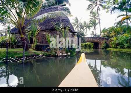Polynesian hut on Oahu Island in Hawaii Stock Photo - Alamy