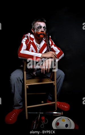 sad clown, unhappy clown, scary clown, circus Stock Photo - Alamy