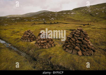 Peat cutting Isle of Lewis Outer Hebrides Scotland Stock Photo - Alamy