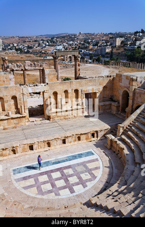 North Theatre Of Jerash, Jordan Stock Photo - Alamy