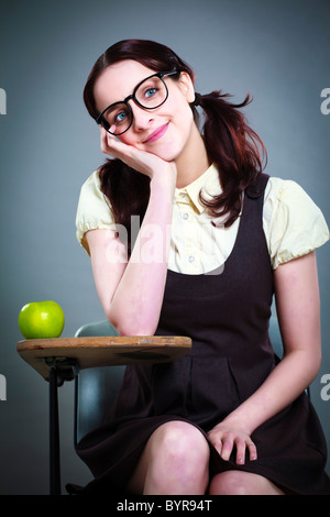 A young geek geeky nerd nerdy speccy man with bad complexion, UK Stock ...