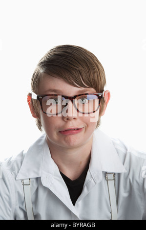 nerdy kid in glasses Stock Photo - Alamy