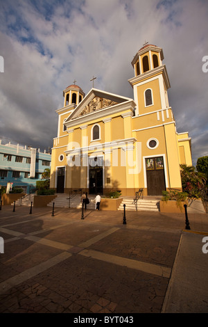 Plaza Colon and Cathedral, Mayaguez, Puerto Rico Stock Photo - Alamy