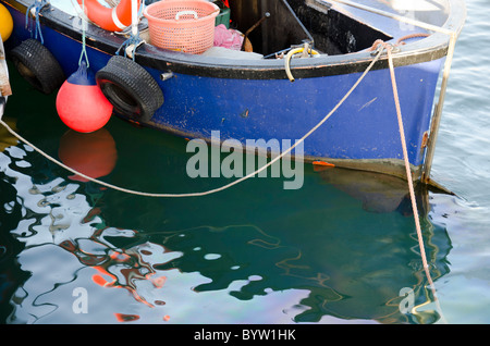 Oil on the water at Dunbar Harbour, East Lothian, Scotland Stock Photo ...