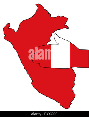 Peru hand signal Stock Photo - Alamy