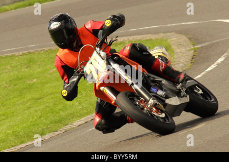 Stuart Manning of tv show 'Hollyoaks' competes in the Bracken KTM 660 ...