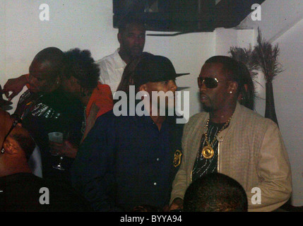 Sean Combs aka P Diddy and his entourage promoting his Sean John ...