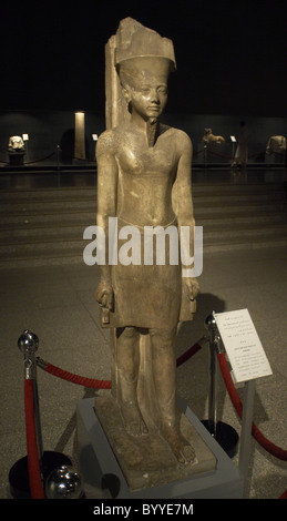 Egyptian Art. Statue of god Amun with factions of the Pharaoh ...