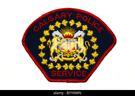 The shoulder patch of a Calgary Police Service officer is pictured in ...