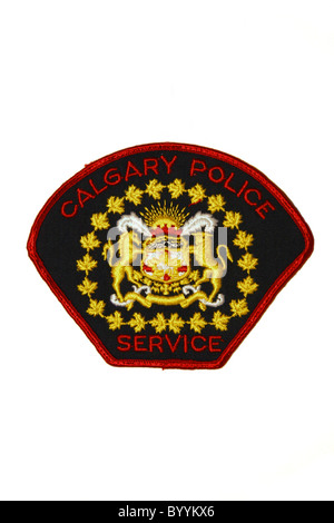 The shoulder patch of a Calgary Police Service officer is pictured in ...