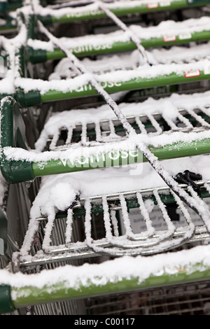 Shopping trollies at a Waitrose supermarket, UK Stock Photo - Alamy