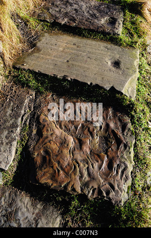 stone pathway mam tor Derbyshire peak district england uk Stock Photo ...