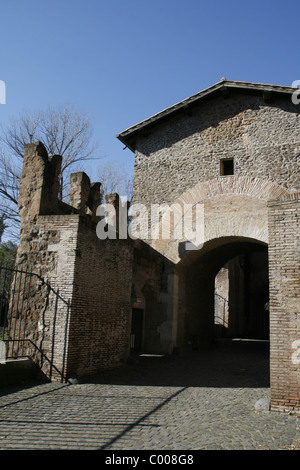 Ponte Nomentano, an ancient Roman bridge, is shown in this image from ...