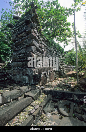 Pohnpei Micronesia Nan Madol Nan Douwas the main structure detail of ...