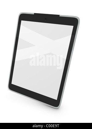 3d rendering, an artist impression, portable tablet pc. isolated on ...