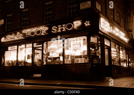 Soho's original book shop,London,UK. Bookstore in London. Black cab in ...