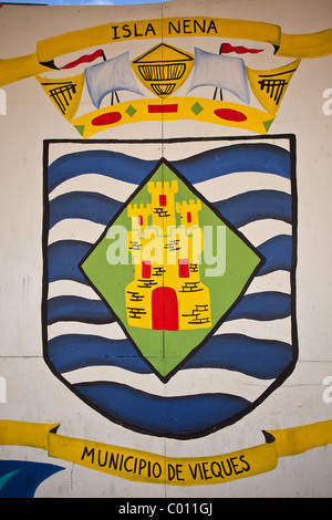 Isabel Segunda town square on Vieques Island, Puerto Rico Stock Photo ...