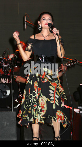Crystal Gayle performing at the 'Poolside Concert Series' at Silverton ...