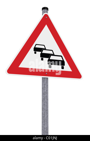 Traffic jam icon, symbol and sign isolated on white Stock Vector Art ...