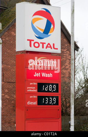 Filling station sign Stock Photo - Alamy