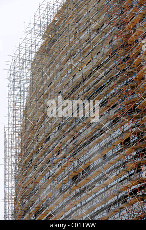 glass facade, scaffolding, glass facades Stock Photo - Alamy