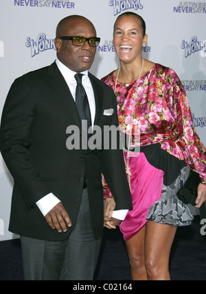 Antonio LA Reid, Erica Holton at arrivals for JUSTIN BIEBER: NEVER SAY ...