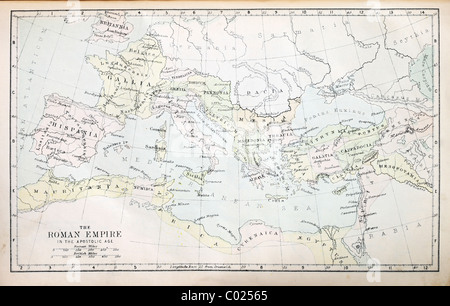 Old ancient map of the The Roman Empire around 31 BC - 330 AD, The ...