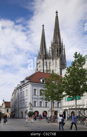 Beautiful view of the Regensburg Cathedral ( St. Peter's Cathedral) on ...
