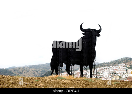 Osborne bull advertising sign near Malaga, Andalusia, Spain, Europe ...