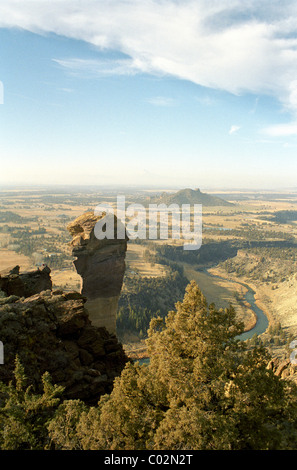 Rock Formation known as Monkey Face in Smith Rock State Park Oregon USA ...