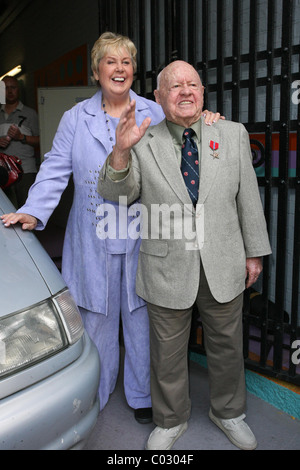Mickey Rooney and his wife Jan Chamberlain leave the ITV studios after ...