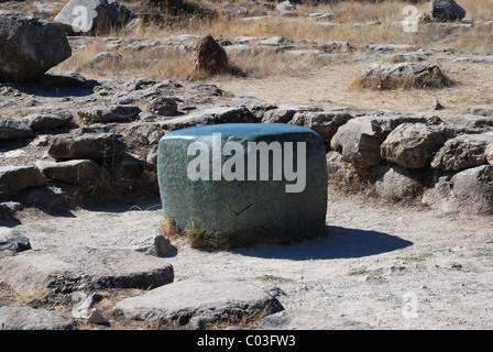 The Green Stone of Temple 1 at The Hittite Capital City of Hattusa ...